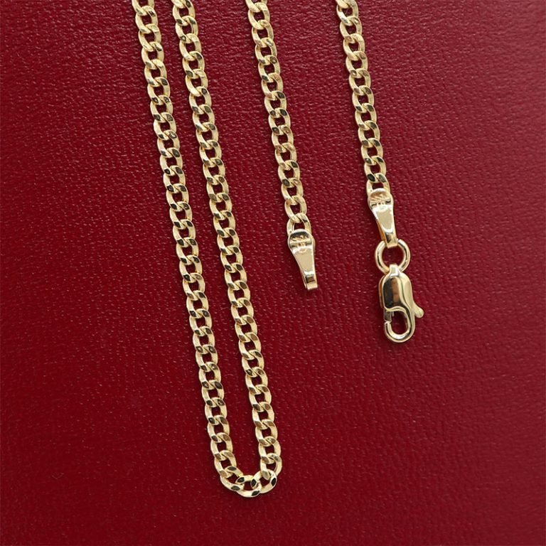 Cadena de Oro 18k Italiano | Tejido Mini Cubano | 60cm - Kamuba Joyería ...